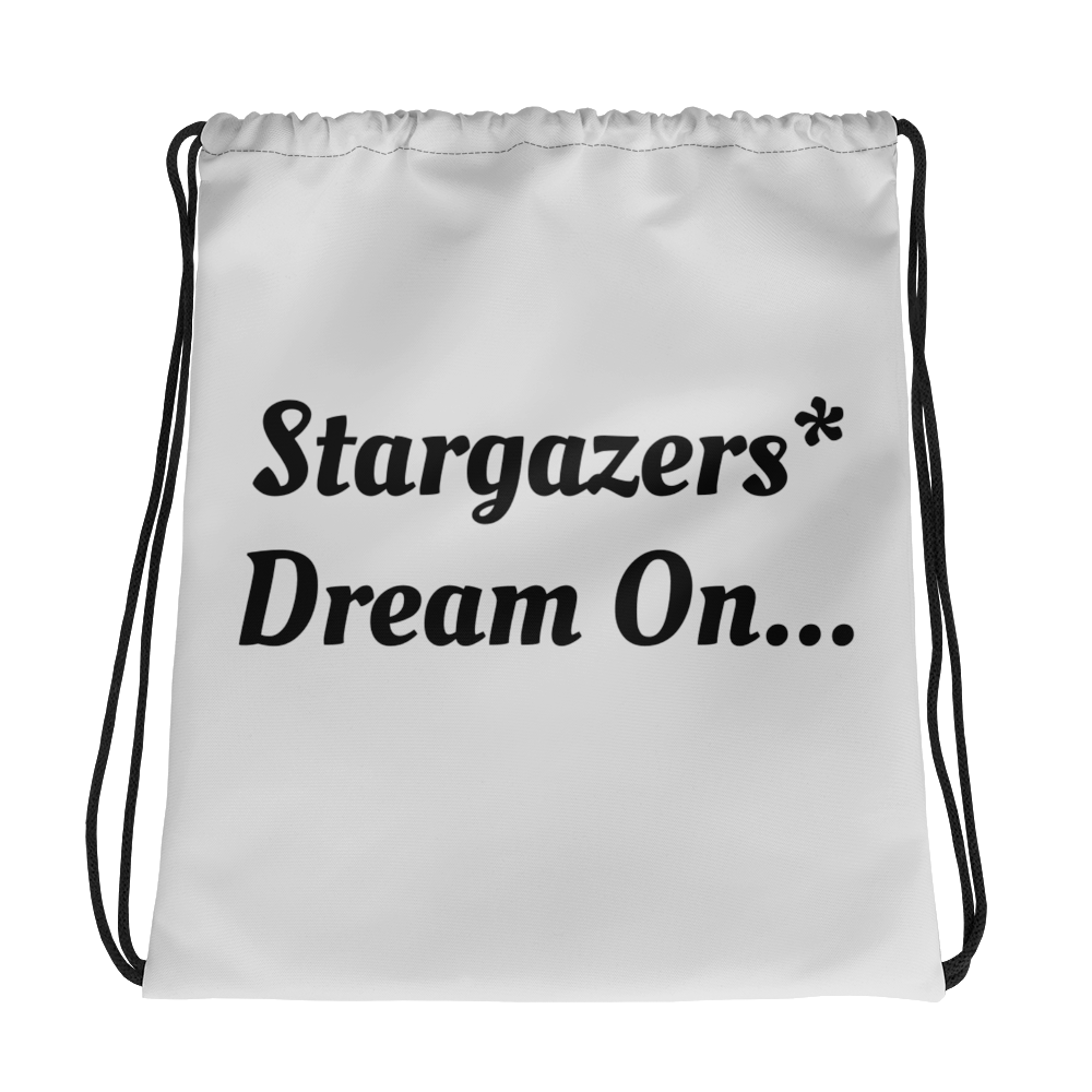 Stargazers Dream On - Drawstring Bag (Light Grey Color) – Starlight* Brands